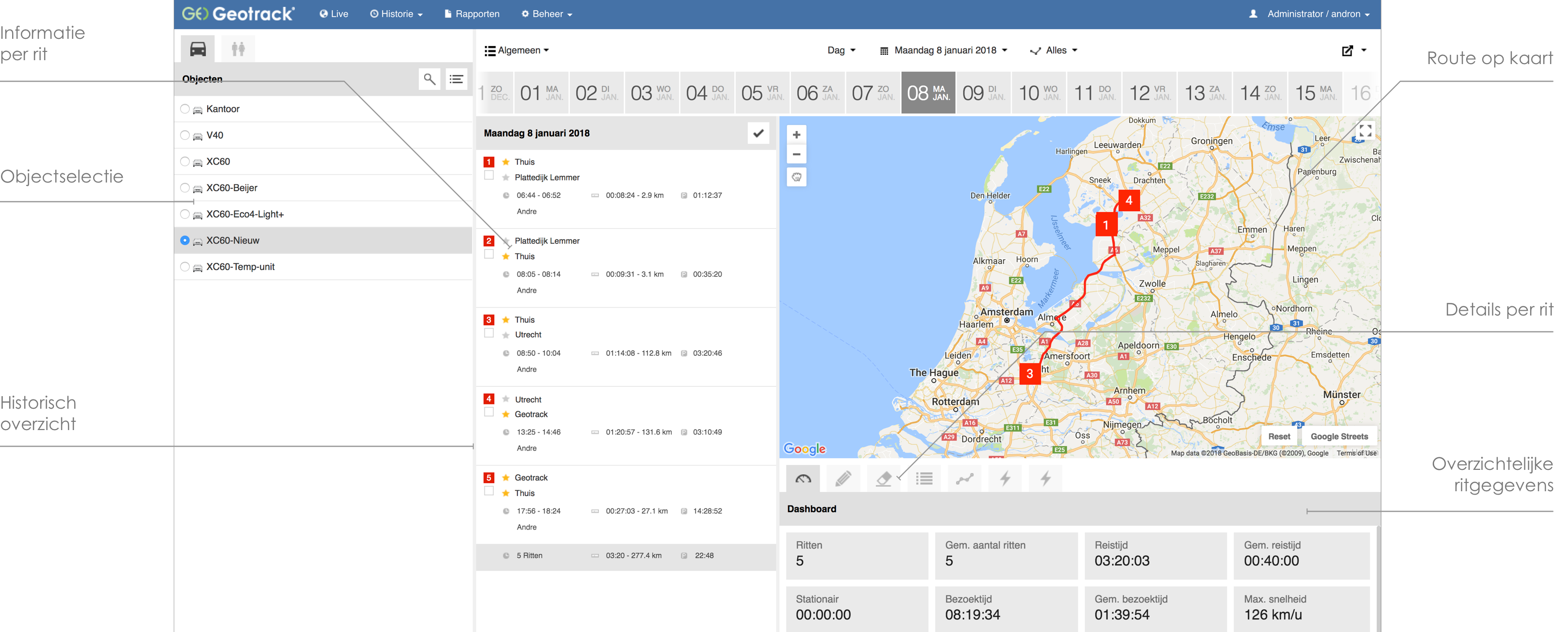 Geotrack | GPS-Volgsysteem, rit-, kilometer- en tijdregistratie